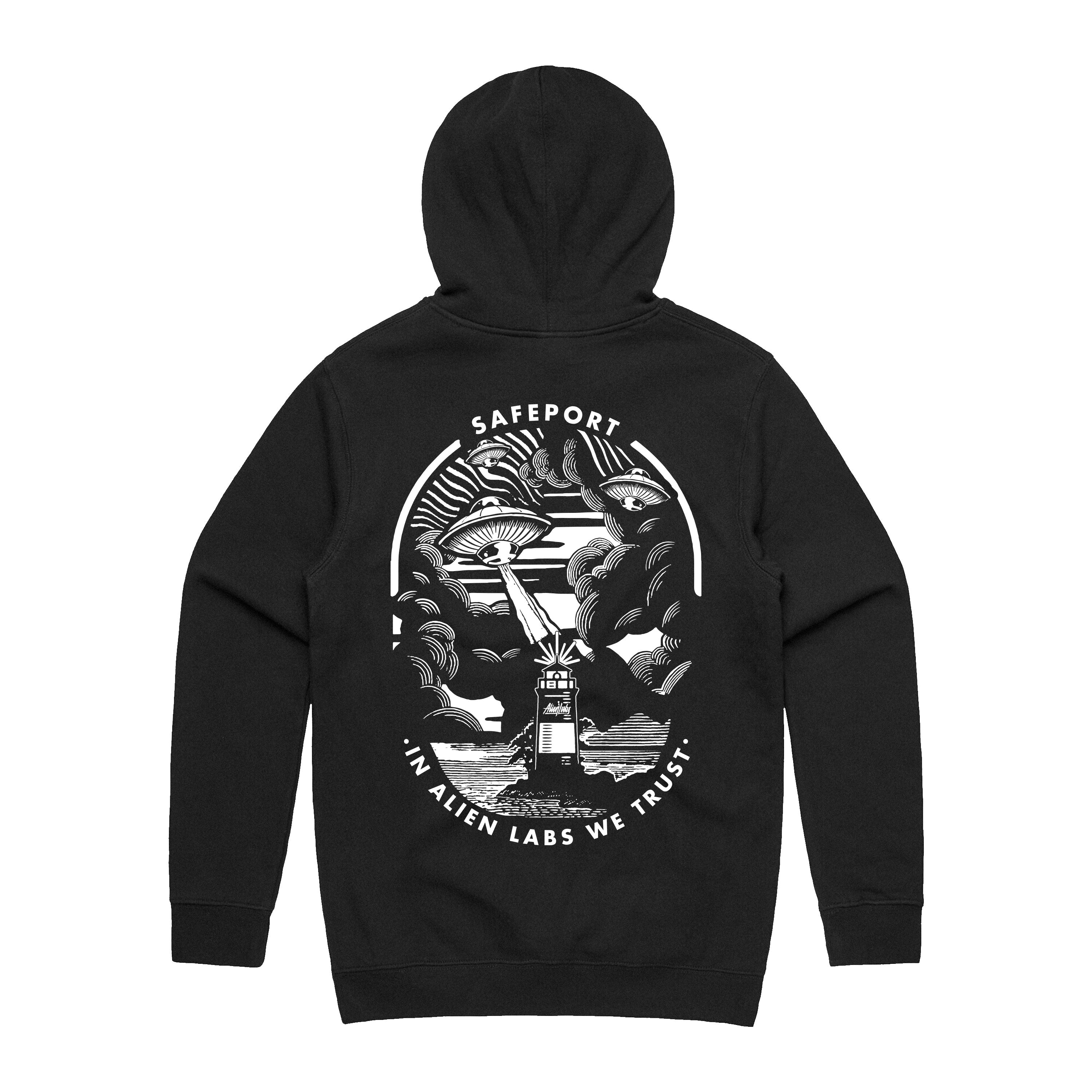 Safeport x Alien Labs Hoodie (BLK/WHT Edition) – SAFEPORT